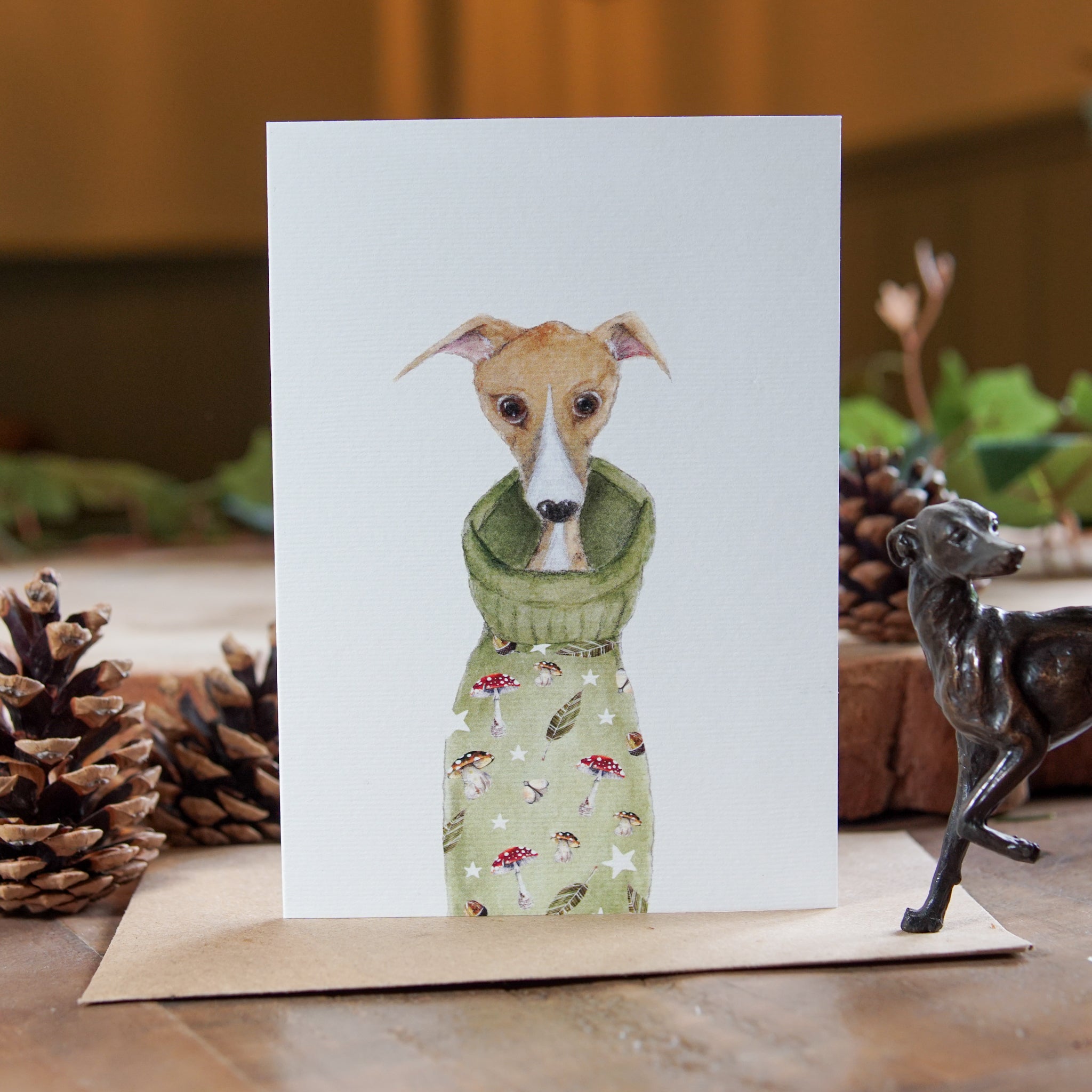 Whippet Birthday Card | Unique Sighthound Greeting Cards | Darling Eri ...